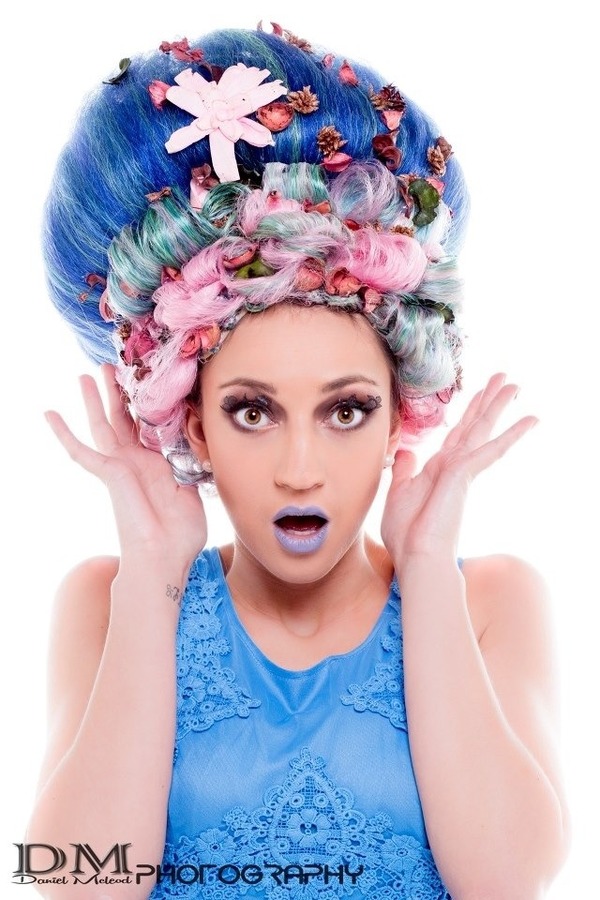 Large Blue/Pink/Green Period inspired wig | Stephanie M.'s Photo ...