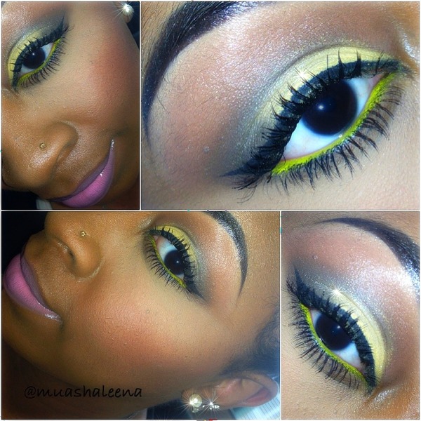 Yellow eyeshadow | ShaLeena B.'s (makeupbyshaleena) Photo | Beautylish