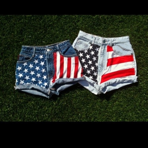 High waisted American flag shorts? | Beautylish