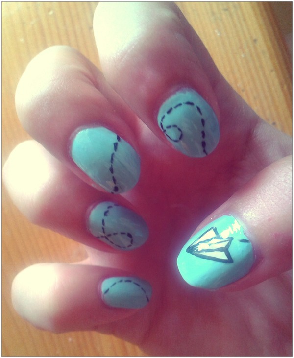 Paper plane nails :) | Agnes K.'s Photo | Beautylish