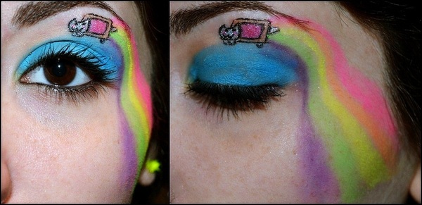 Nyan Cat Make up | Margherita V.'s (omgmarghes) Photo | Beautylish