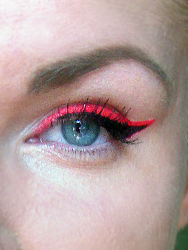 Red eyeliner | Tereska H.'s (missbeautyaddict) Photo | Beautylish