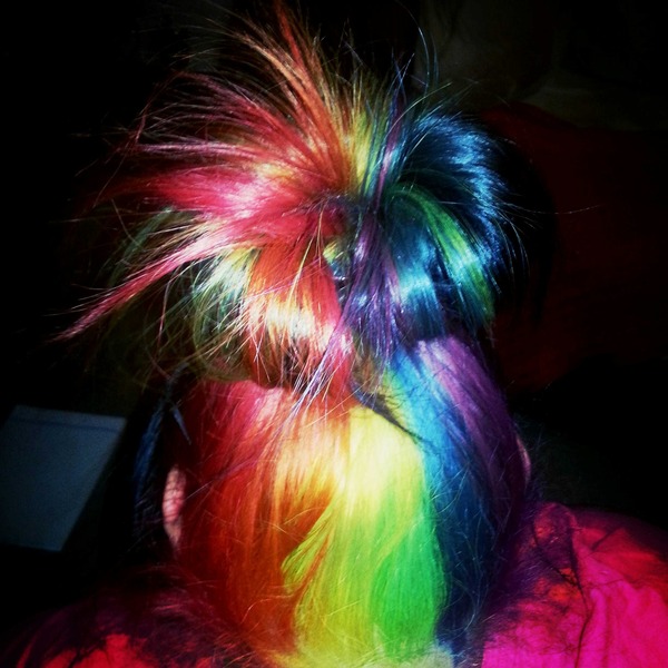 Messy rainbow bun | Danielle B.'s Photo | Beautylish