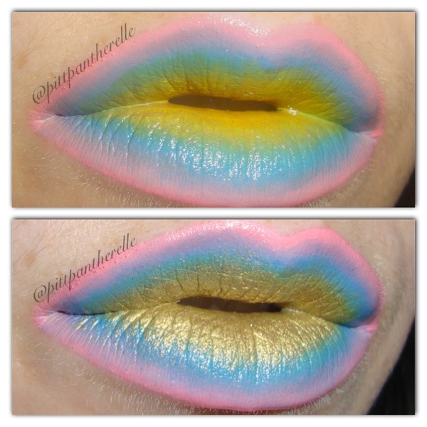 Pastel Ombre Lip with Yellow and Gold | Elle W.'s Photo | Beautylish