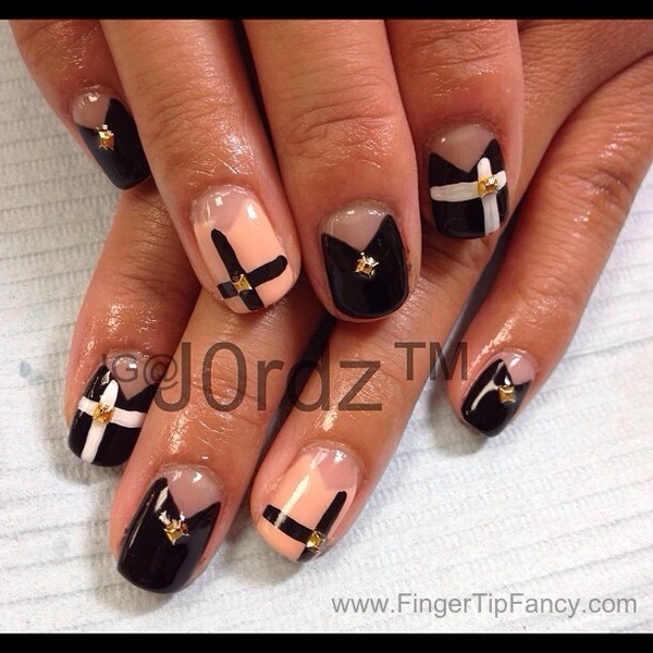 Off center cross nails | Jordie M.'s (jordie_m) Photo | Beautylish
