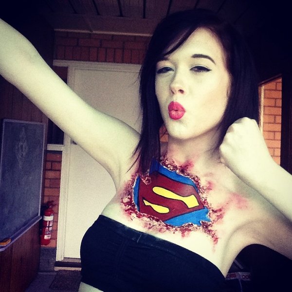 Superman Inspired Body art/Special FX Makeup | Zoe M.'s (Manyfacesofzozo) Photo | Beautylish