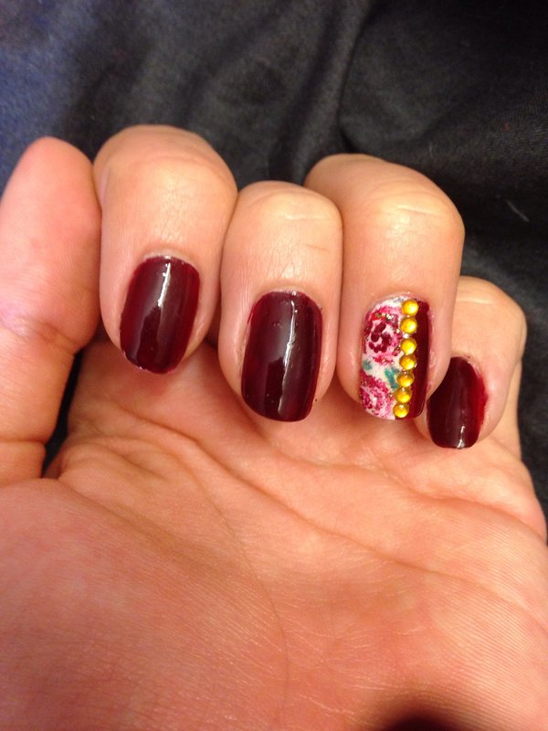 Simple rose nails for fall | Megan N.'s Photo | Beautylish