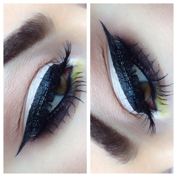 Winged liner with MAC True Chartreuse | Kiki C.'s Photo | Beautylish