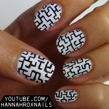 Maze Nail Art | Hannah L.'s (hannahroxit) Photo | Beautylish