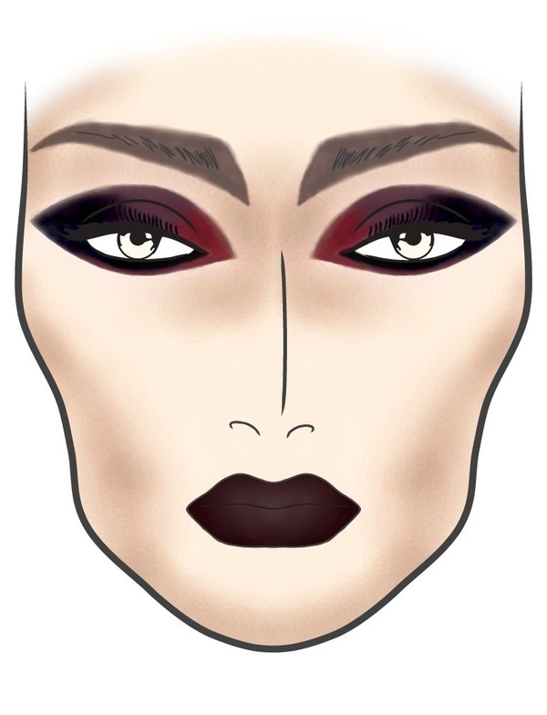 Vampire Look Digital Face Chart | Jennifer M.'s (jennifer_maresca ...