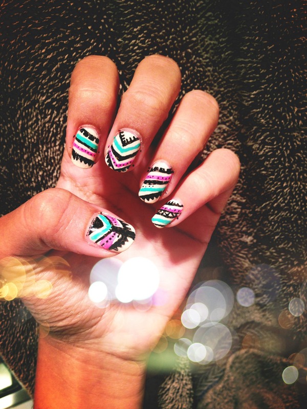 Aztec Nails! | Ashlea L.'s (ashlealauren) Photo | Beautylish