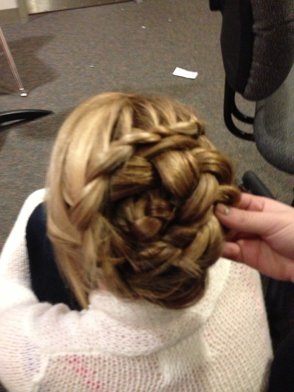 Princess braid bun.