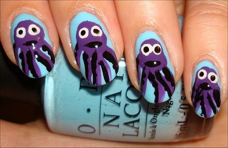 Octopus Nails Nail tutorial & more photos here: http://www ...