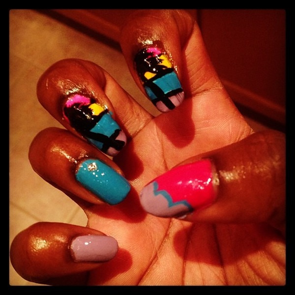 Tropical Palm Tree Nails--Right Hand | Karita C.'s (divakarita) Photo ...