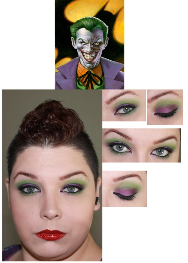 Joker Inspired makeup with mohawk | Stephanie N.'s (BewitchingBeauty ...