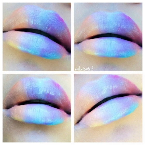 multi colored ombré lips | Sharmayne K.'s (inkxicated) Photo | Beautylish