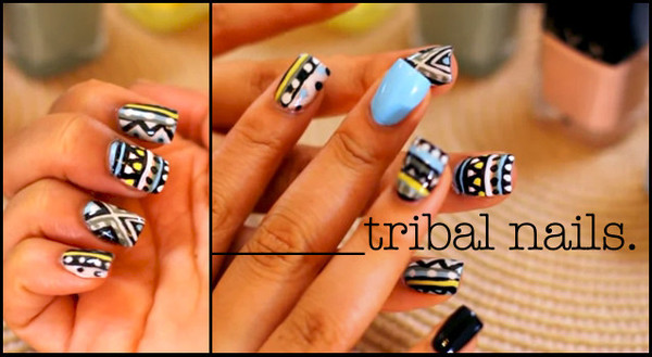 Tribal Nails from My Tutorial | Micaela J.'s (bbeautymarkd) Photo ...