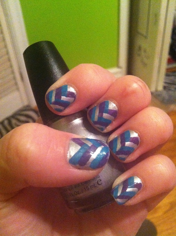 Fishtail nails :) thanks to MissJenFabulous F,s amazing tutorial ...