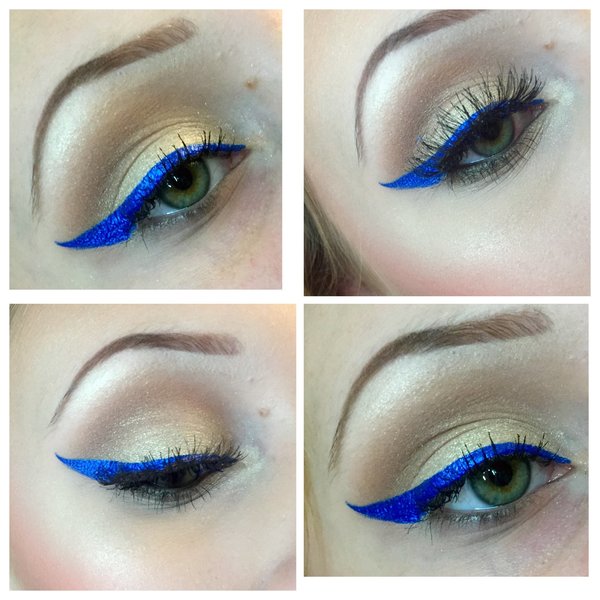Nyx electric blue eyeliner | Emilee B.'s Photo | Beautylish