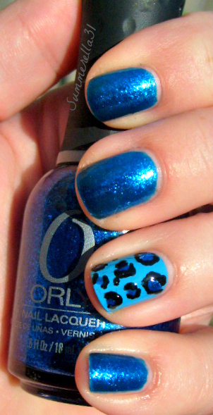 Blue Leopard Nails | Summer A.'s (wonderland-nails) Photo | Beautylish