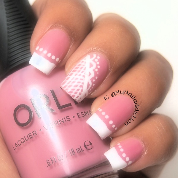 White Lace with French Tips | Jessica B.'s (fallingglitter) Photo ...