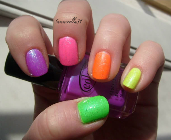 Neon Skittles | Summer A.'s (wonderland-nails) Photo | Beautylish
