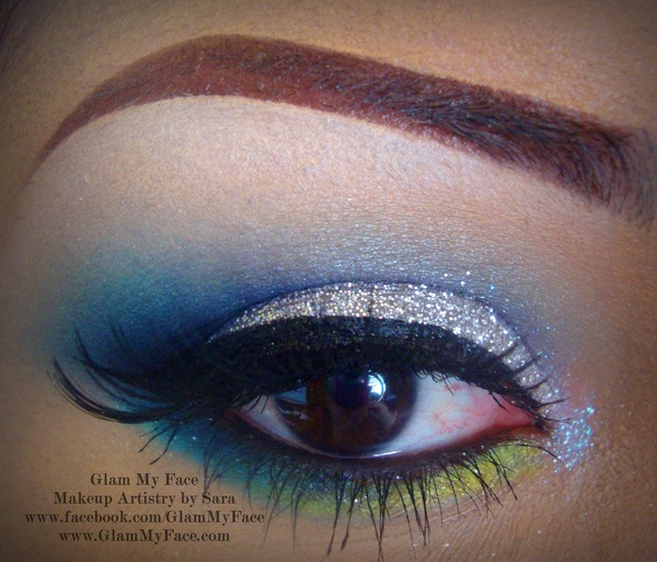 Silver Glitter, Blue, and Green | Sara Z.'s Photo | Beautylish