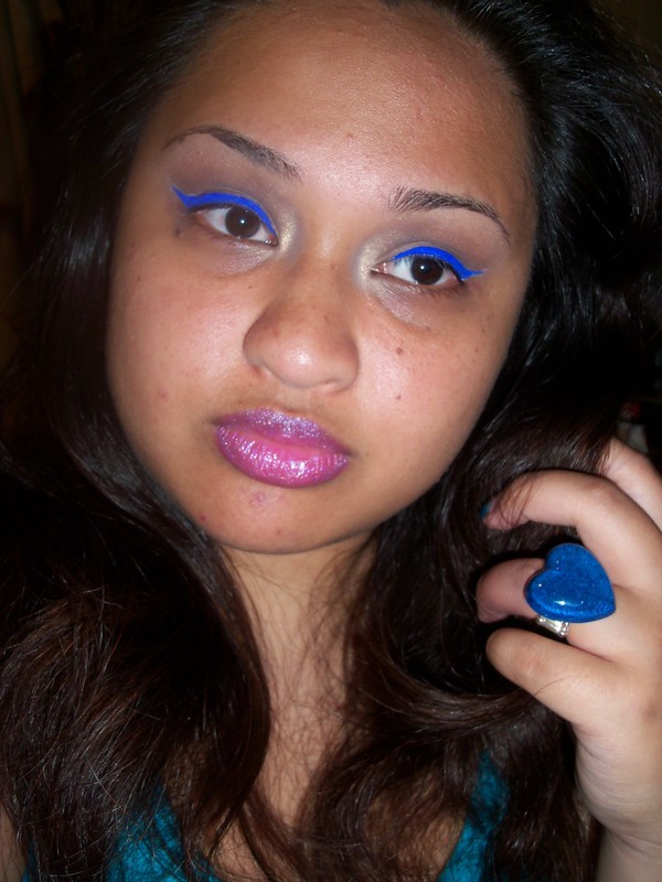 Electric Blue liner and purple lipstick | Anna A.'s (aloha_anais) Photo ...