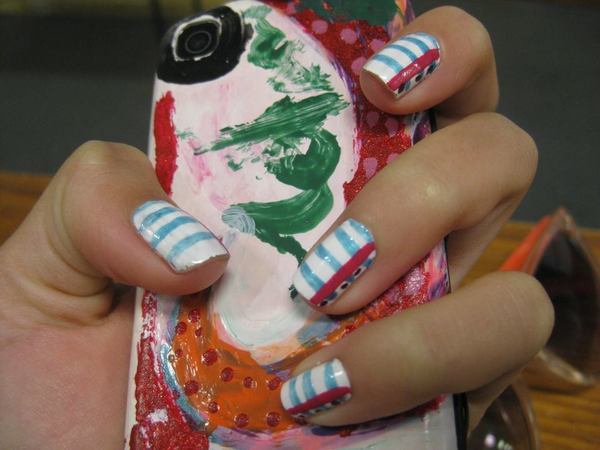 Notebook Paper Nails Tutorial: Back to School Nails Design - by ...
