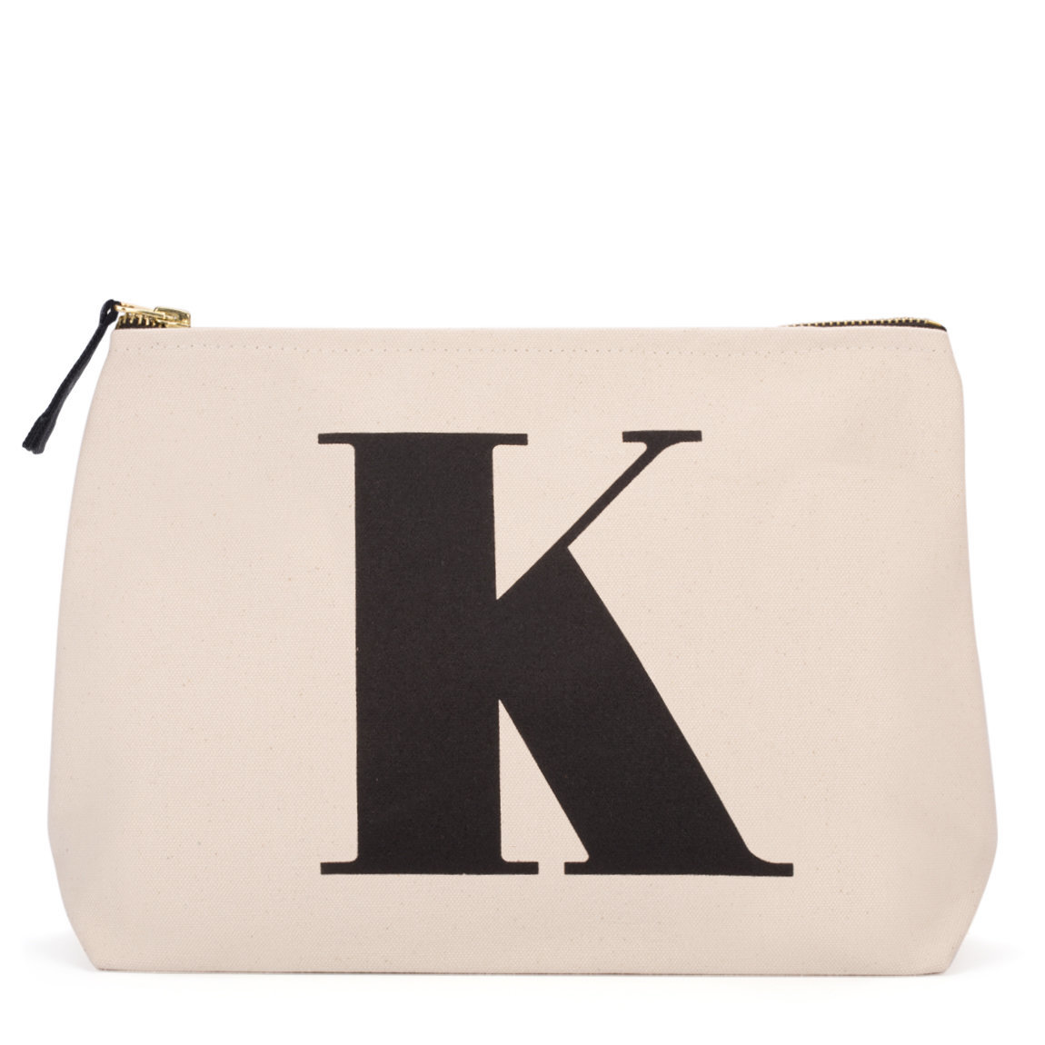 Alphabet Bags Natural Wash Bag Letter K | Beautylish
