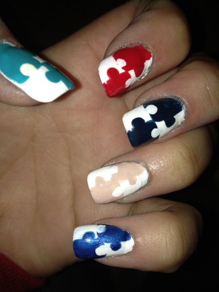 Jigsaw Nails First Attempt. | Beautylish