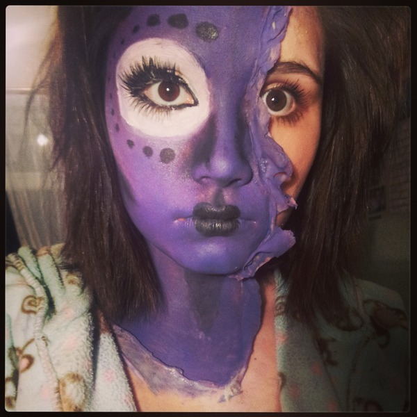 my alien and human makeup | Brittany V.'s Photo | Beautylish