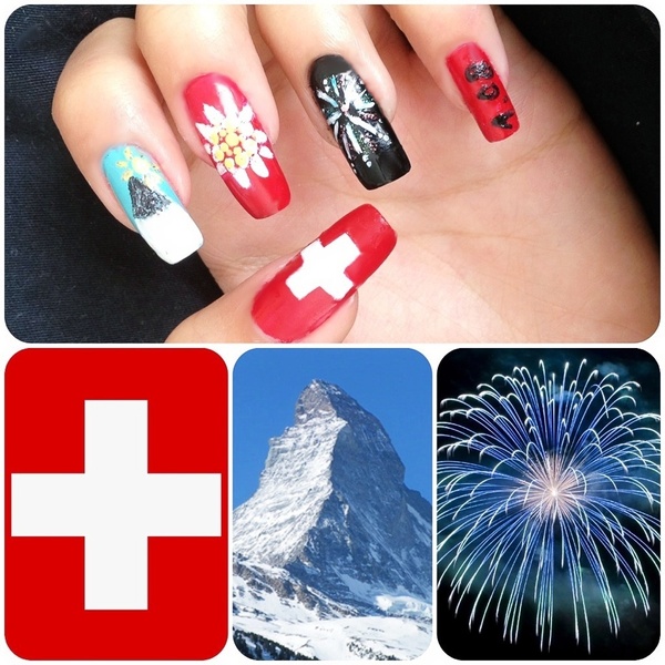 Swiss National Day, August 1st inspired nails! | Olivia K.'s Photo ...