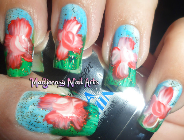 One Stroke Exotic Nail Art | Madjennsy N.'s (madjennsy) Photo | Beautylish