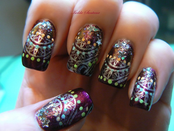 Opi / Lime Crime / Stars And Silver Stamping Nails | Tori S.'s Photo ...